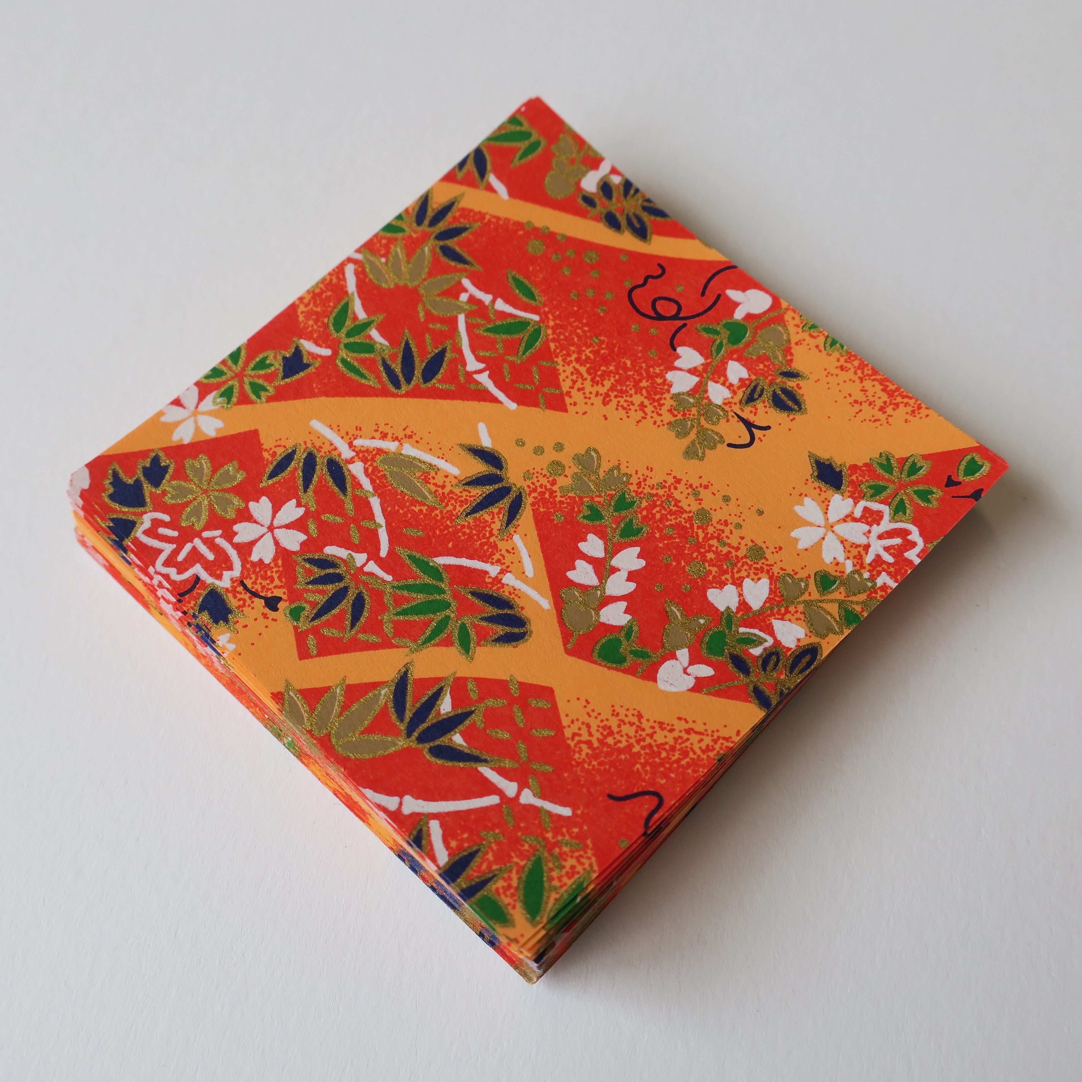Pack of 100 Sheets 7x7cm Yuzen Washi Origami Paper HZ-476 - Cherry Blo ...