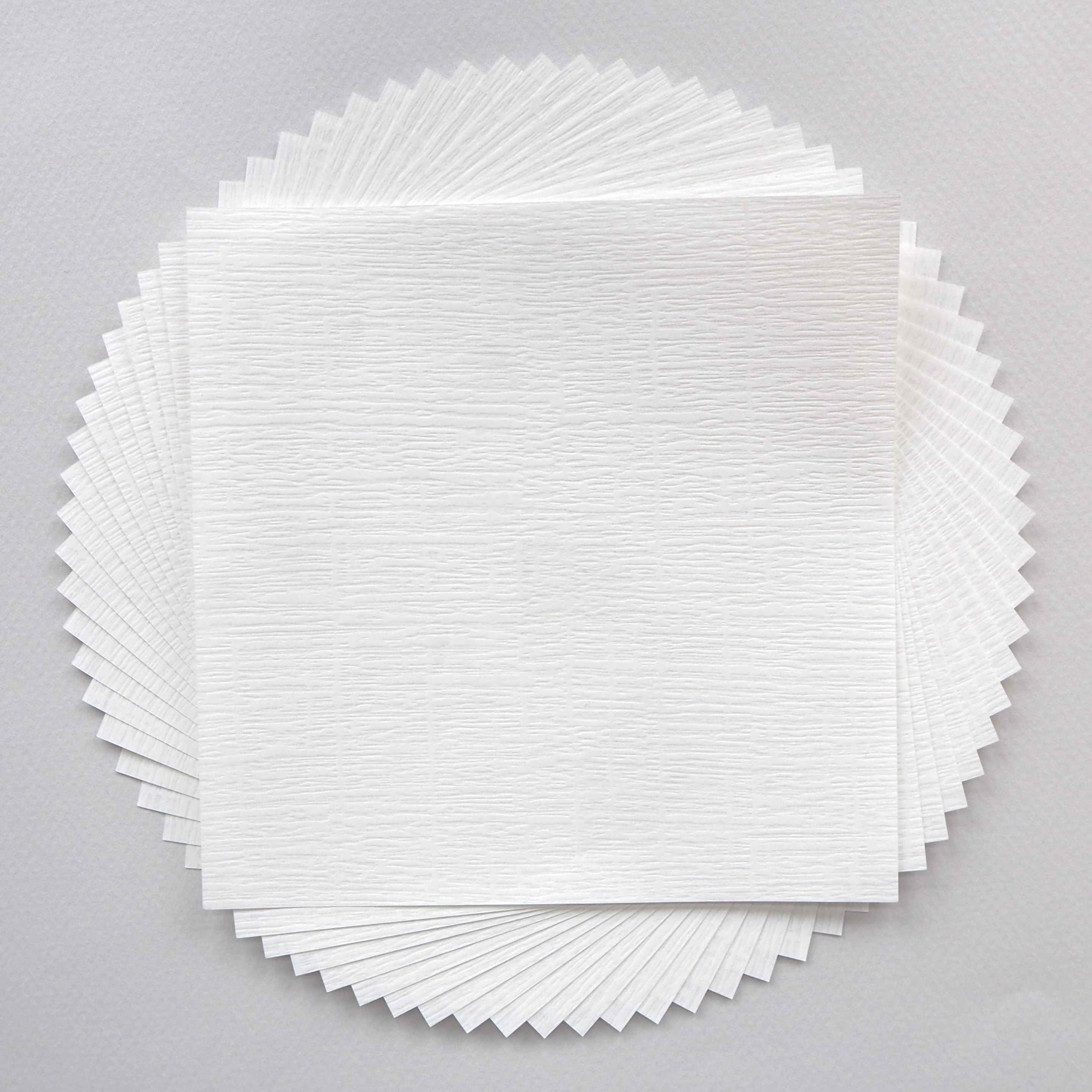 Pack of 20 Sheets 14x14cm Textured Hefeng Paper - Snow White – Lavender ...