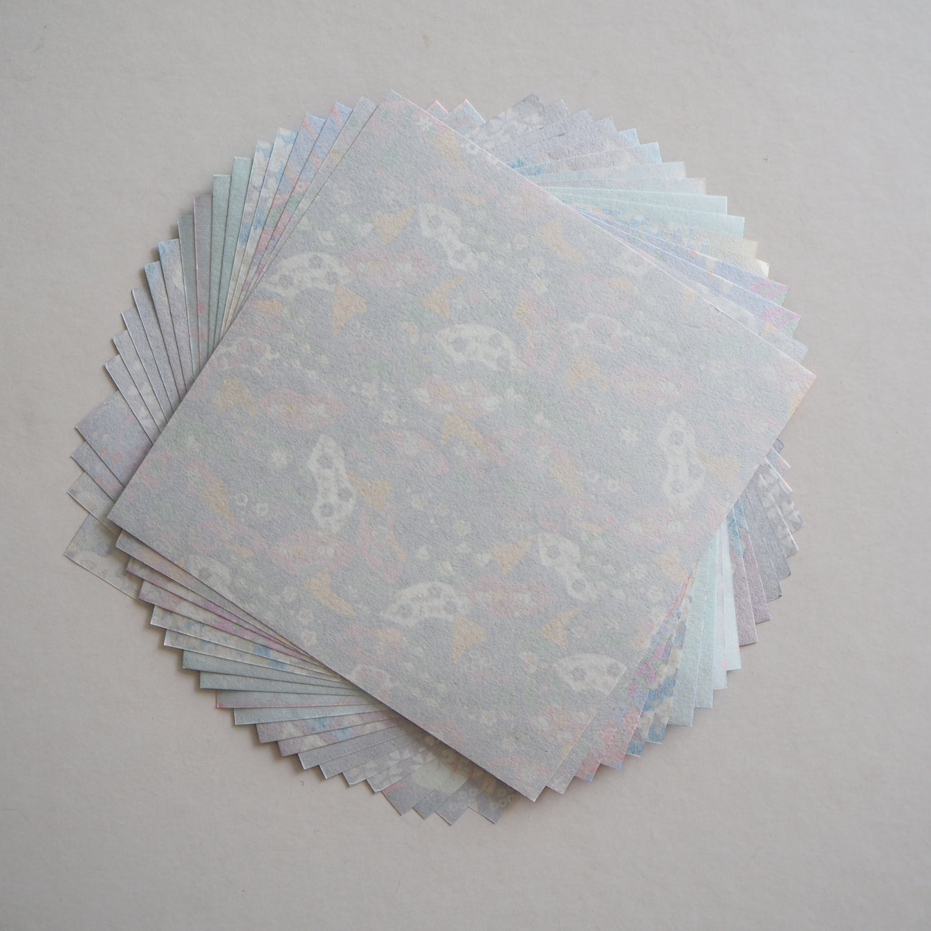 20 Sheets Blue Themed Colours Yuzen Washi Origami Paper Mixed Patterns ...